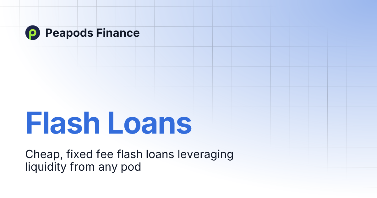 Flash Loans | Peapods Finance