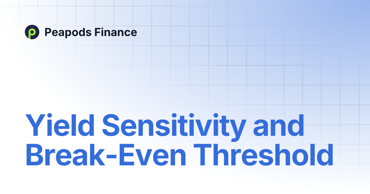 Yield Sensitivity and Break-Even Threshold | Peapods Finance